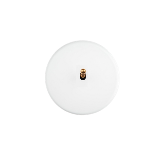 Switch, Iris, Single, Blanc soft touch, Va-et-vient ou poussoir x1 ...