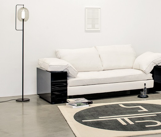 Lampadaire, Lantern Light M, laiton bruni, LED, Ø20cm, H135cm ...