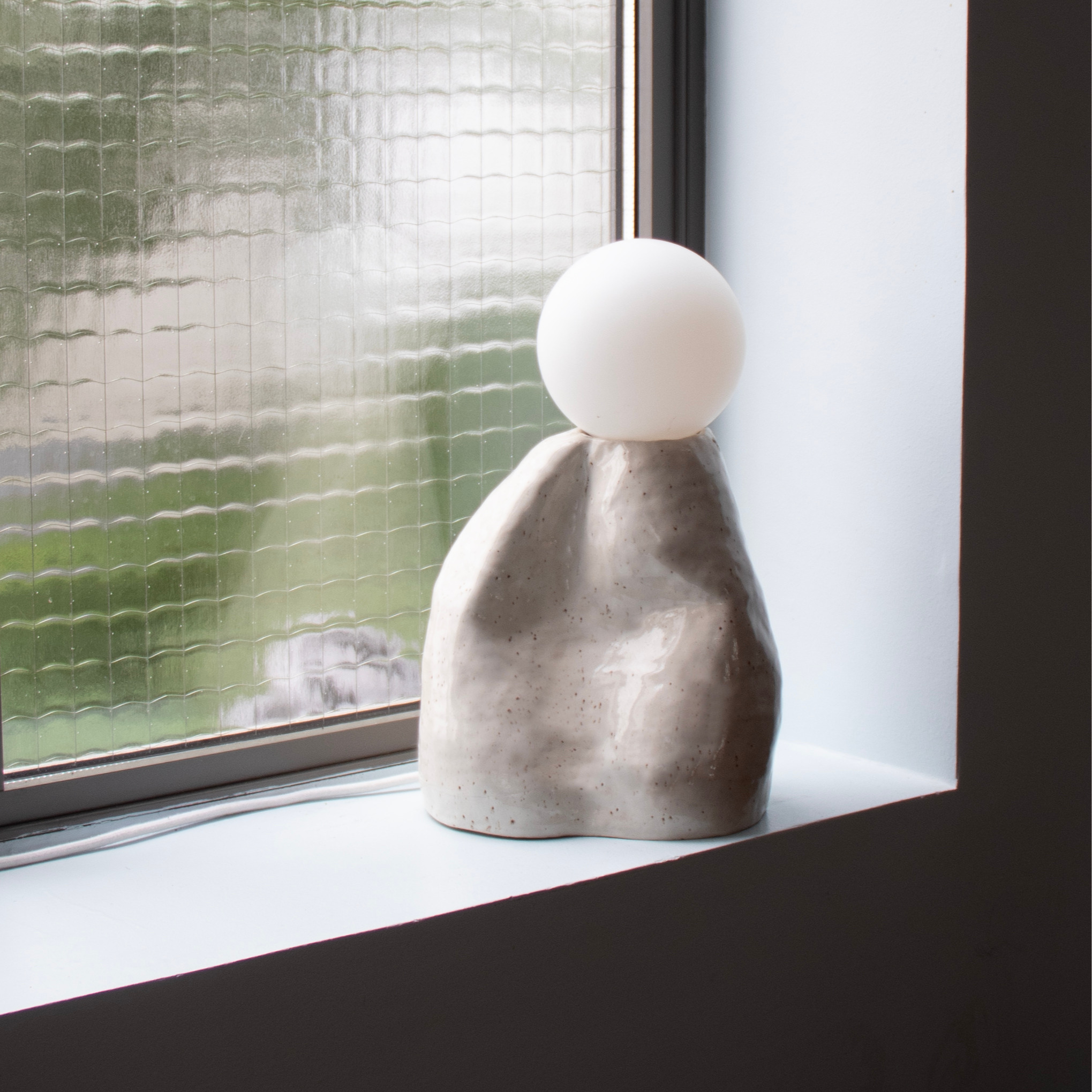 Lampe à poser, Gloria, Beige moucheté, L13,5cm, H35cm - Alice Lahana ...