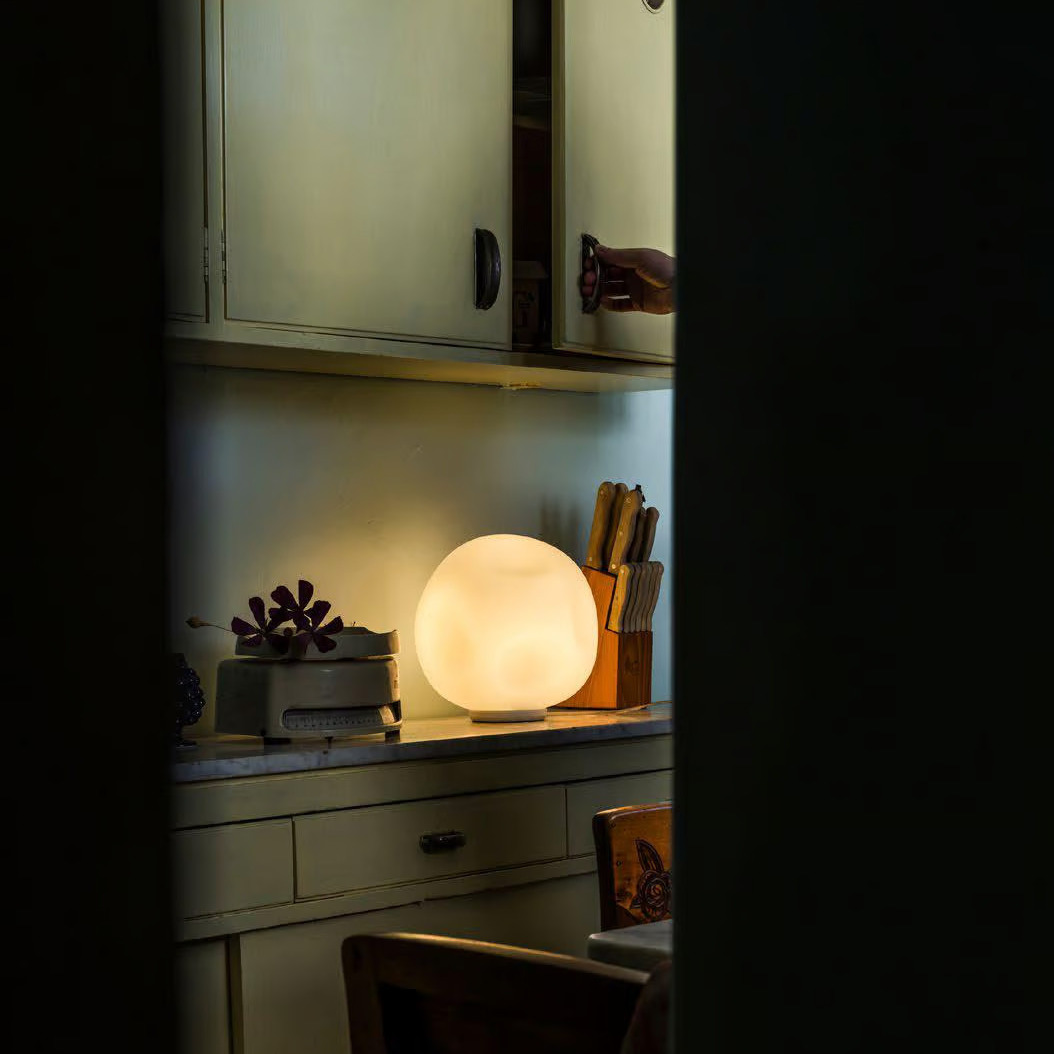 Lampe à poser, Hoba Grande, blanc, L36cm, H36cm - Foscarini - Luminaires Nedgis