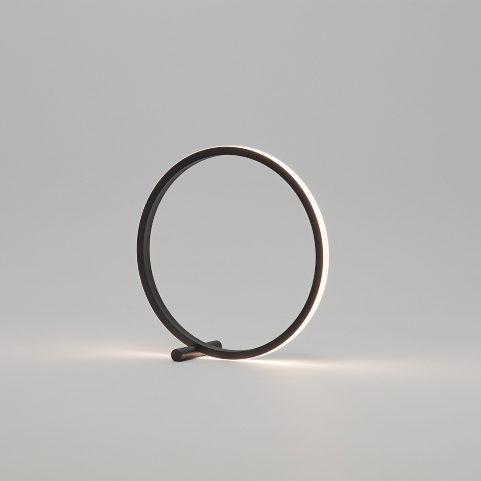 Table lamp, Hoop Led Extérieur, black, LED, 2700K, 915 lm, Ø50cm, H4cm ...
