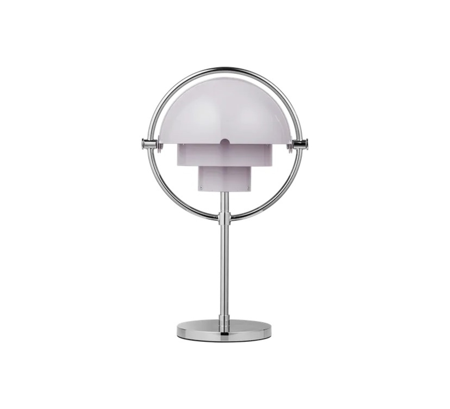 Lamp, Portable Multi-Lite, pale lilac and chrome, IP23, Ø15cm, H30cm - Gubi - Nedgis Lighting