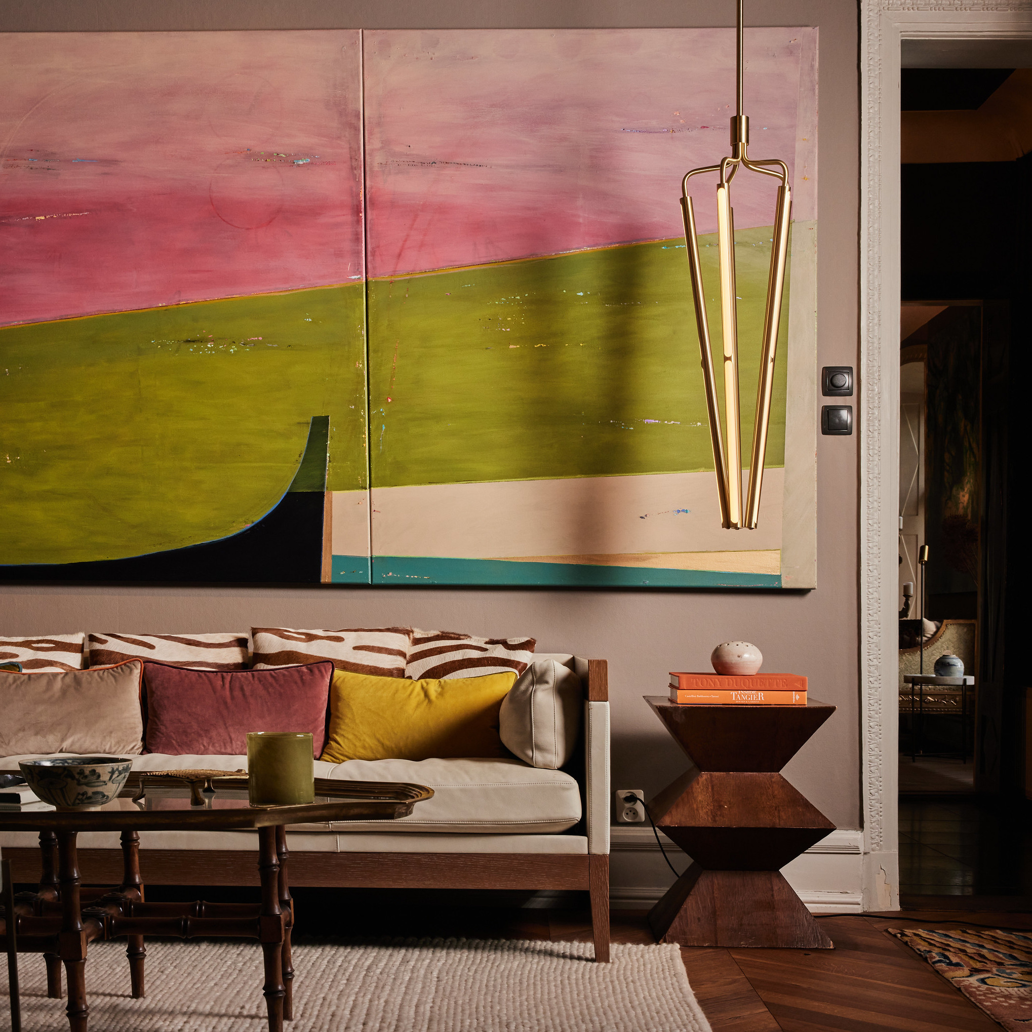 Lustre, Archangel 3 815, laiton, LED, dim, 2700K, lm, L29cm, H135-162 ...