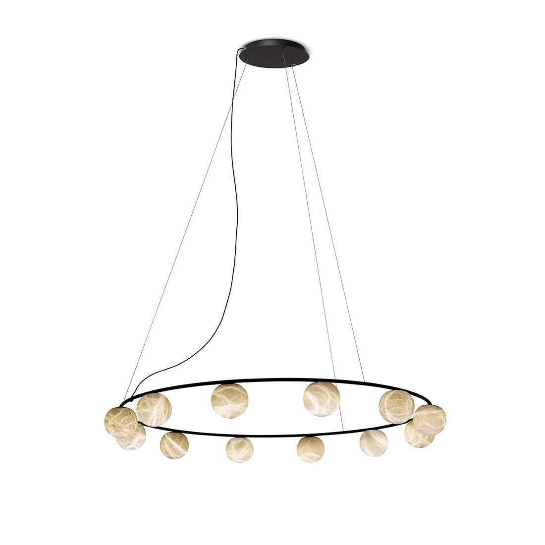 Lustre, Tribeca, Albâtre, LED, dim, 2700K, 270 lm, Ø130cm, H180cm ...