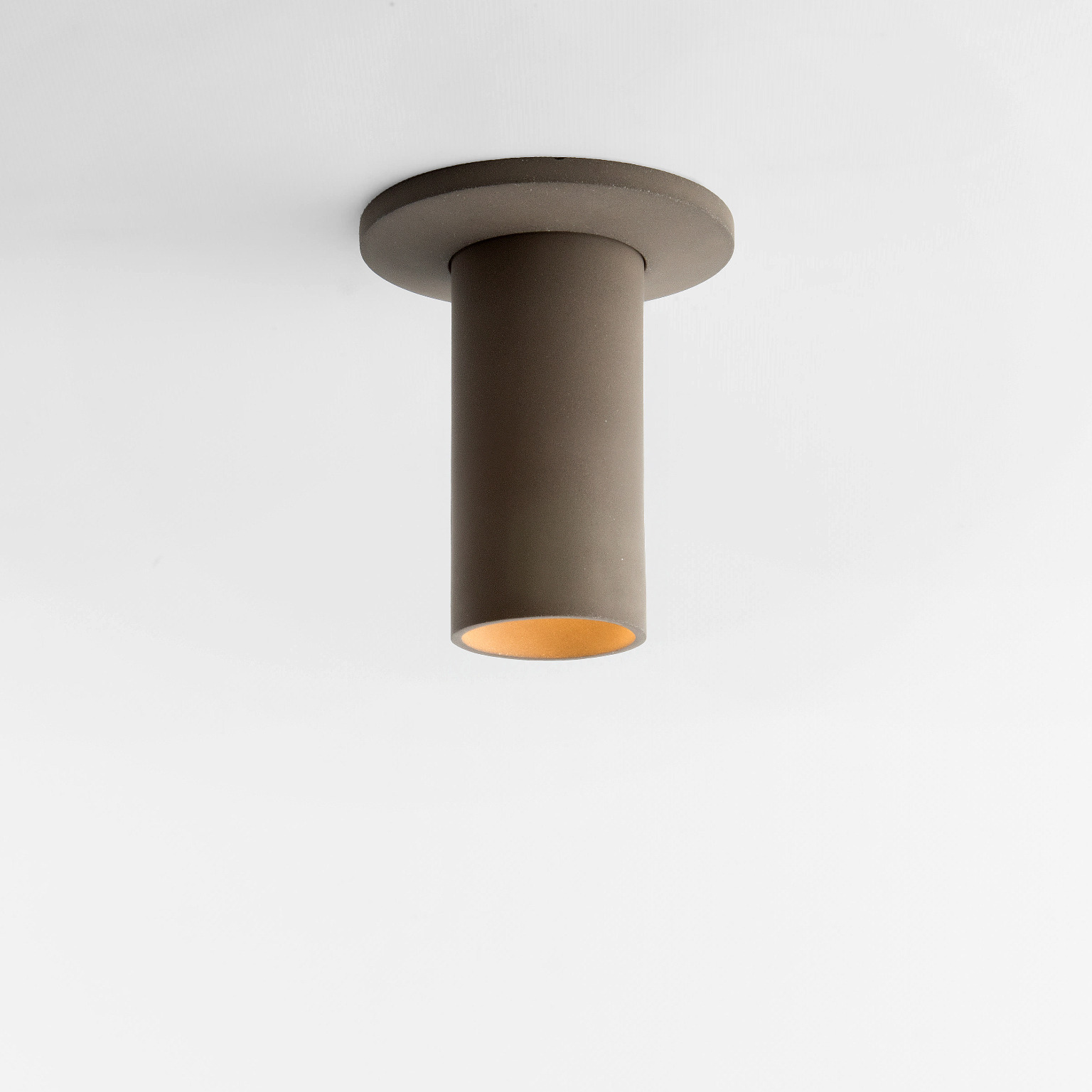 Ceiling light, Cromia S, with base, Brown, Ø6cm, H14,5cm - Plato Design - Nedgis Lighting