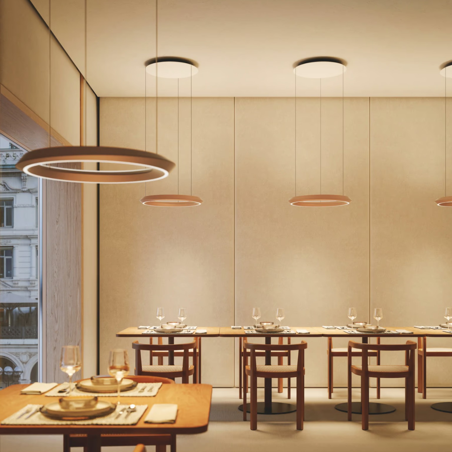 Ceiling light, Tidal 60, terracotta, matte black, LED, dim, 2700K, 6120 lm, Ø60cm, H5,1cm ...