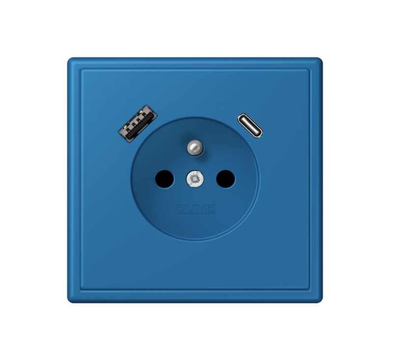 Prise, LS 990, Simple, Le Corbusier Bleu Céruléen 31 32030, Prise-2P+T ...