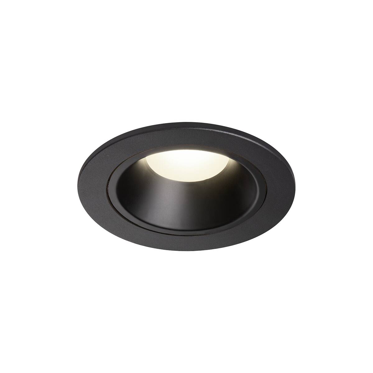 Recessed spotlight, Numinos S, black, LED, 2700K, 720 lm, Ø8cm, H5,2cm ...