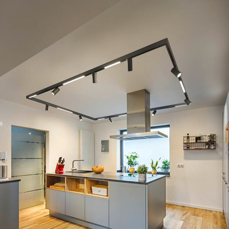 Spot pour rail, Numinos S, noir, LED, dim, 3000K, 1030 lm, 40°, ⌀6cm ...