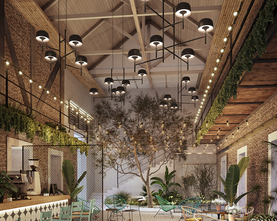 Hanging lamp, Bol S/4L, black, LED, dim, 2700K, 6720 lm, L83cm, H56cm ...