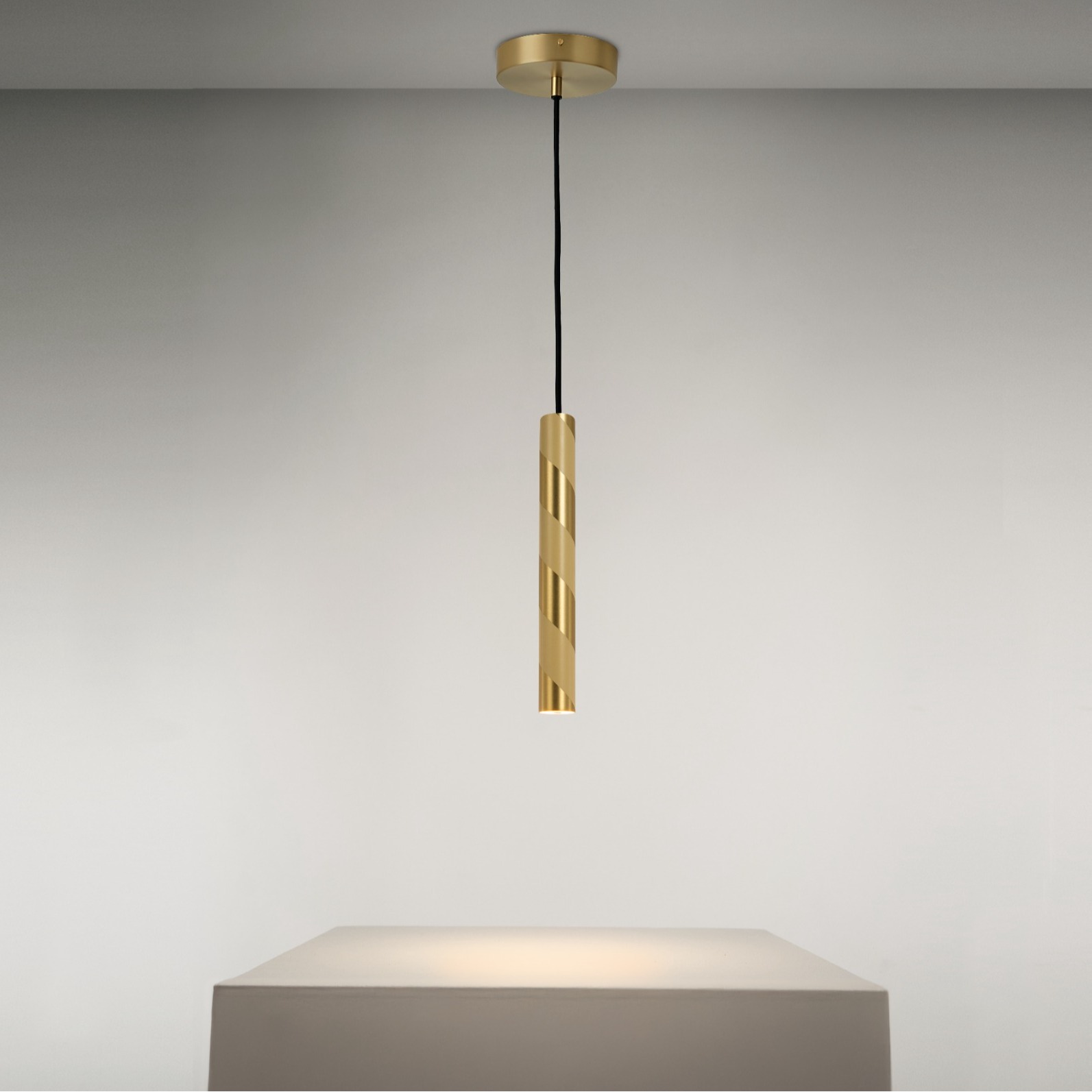 Suspension, Candy V30, laiton satiné, LED, dim, 2700K, 331 lm, Ø3,6cm ...