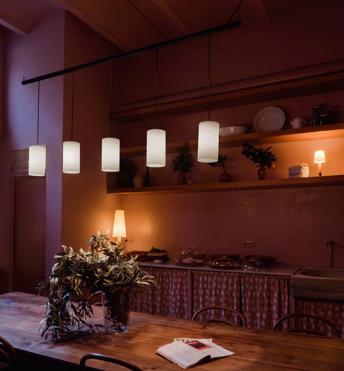 Hanging lamp, Cirio Lineal, rectangular canopy 1-10V, white glass, LED ...