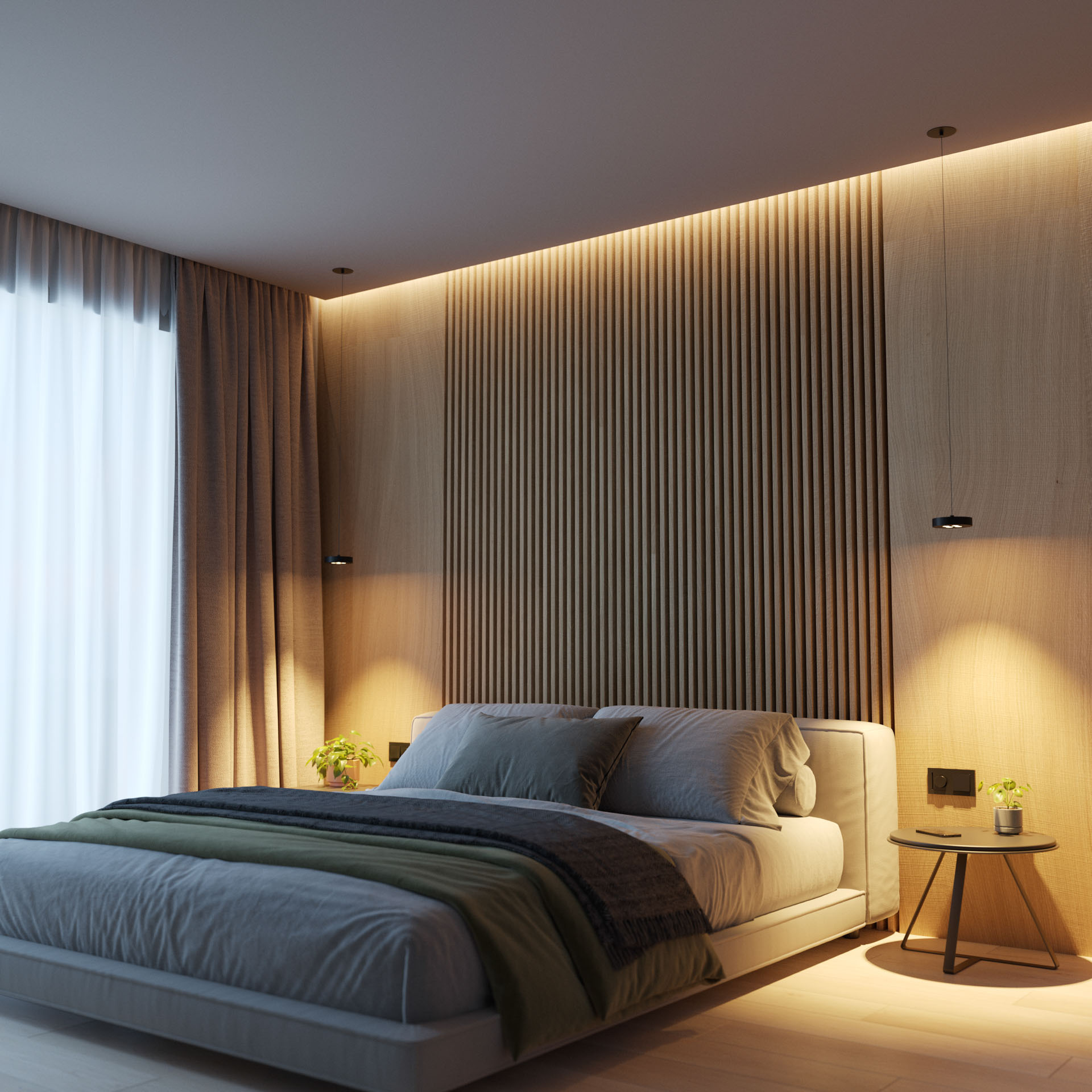 Suspension, Cookie, noir, LED, dim, 2700-3200-4000K, 985 lm, Ø12cm, H2,5cm - Beneito Faure ...