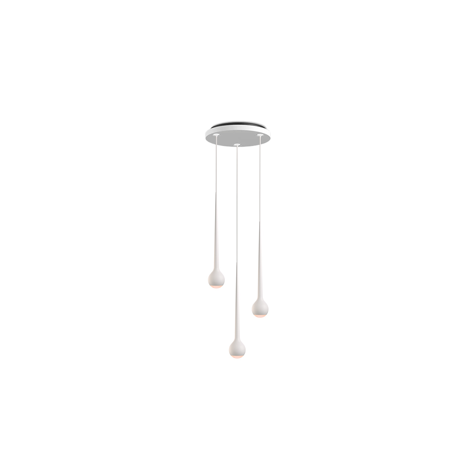 Suspension, Falling Sun Chandelier Three, blanc, LED, dim, 2700K, 850 ...