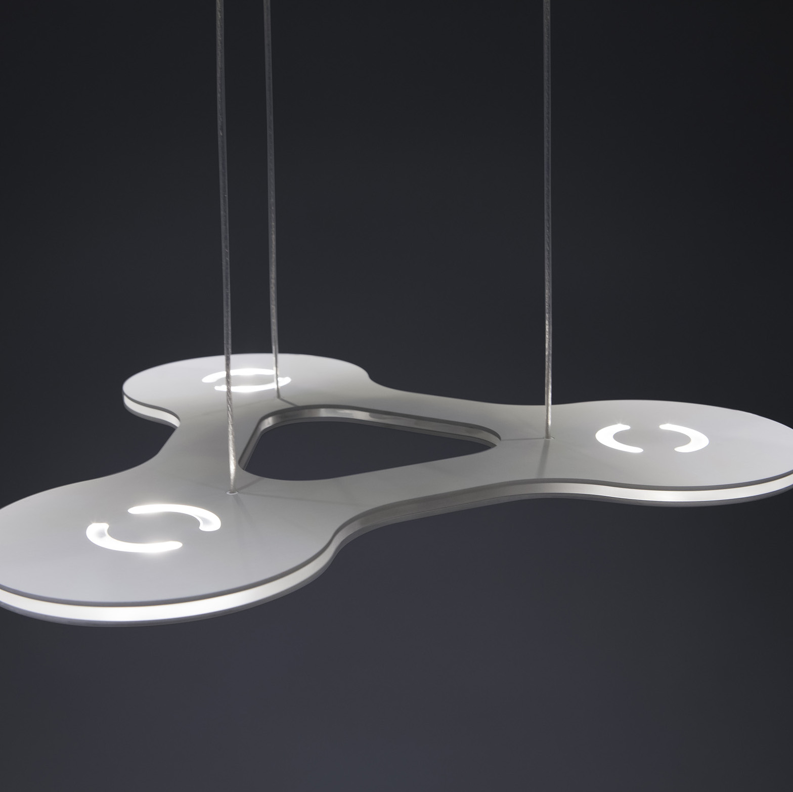 Pendant light, Flat Ring 3, aluminium, LED, L34cm - 2700K - 1700lm ...