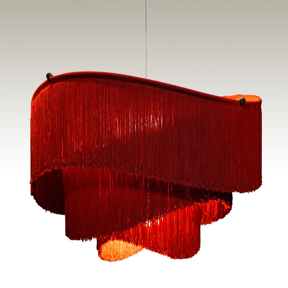 Suspension, Maya, rouge, Ø50cm, H36cm - Fraumaier - Luminaires Nedgis