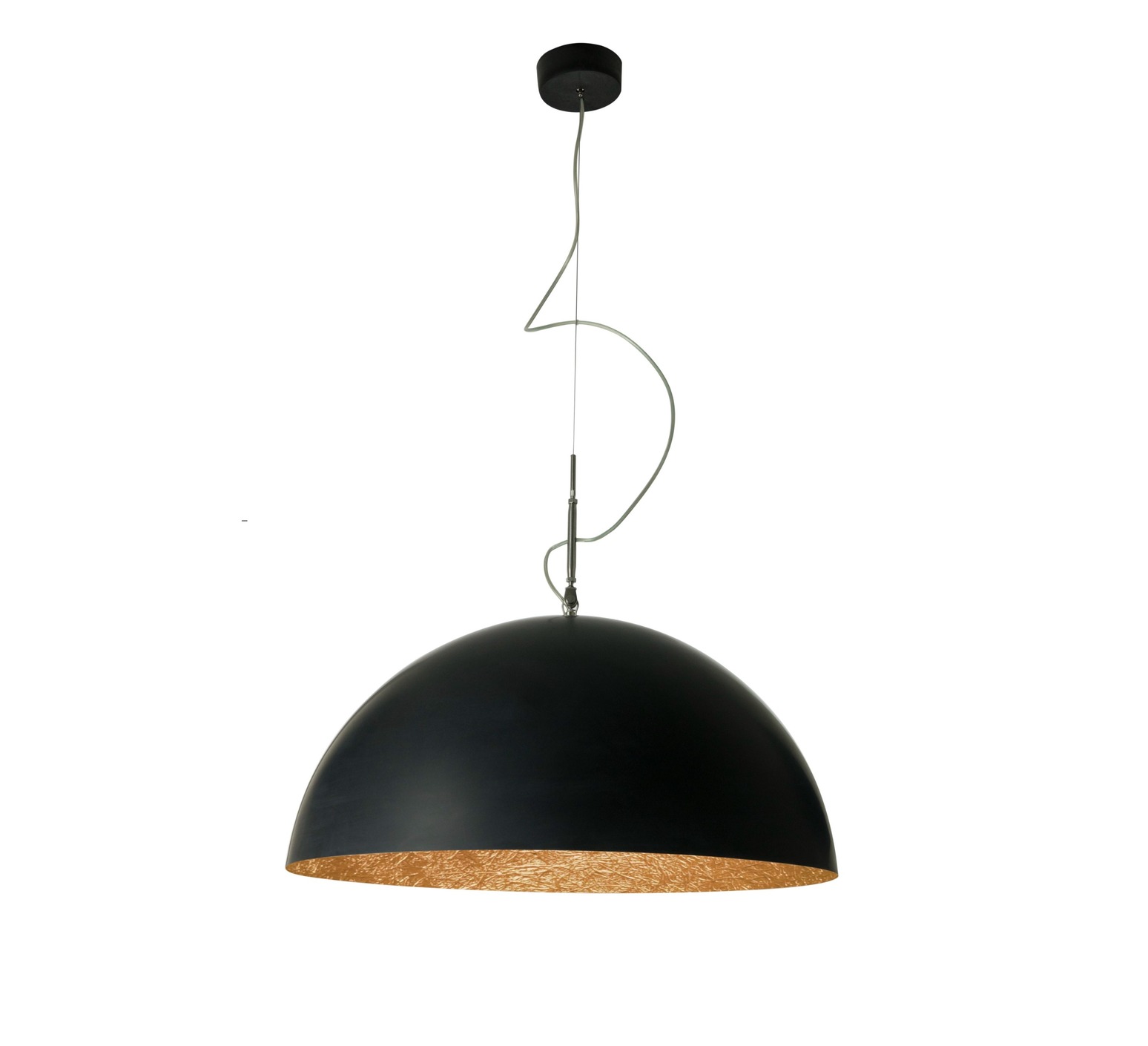 Suspension, Mezza Luna 2 Lavagna, noir, bronze, Ø120cm, H60,5cm - In-es ...
