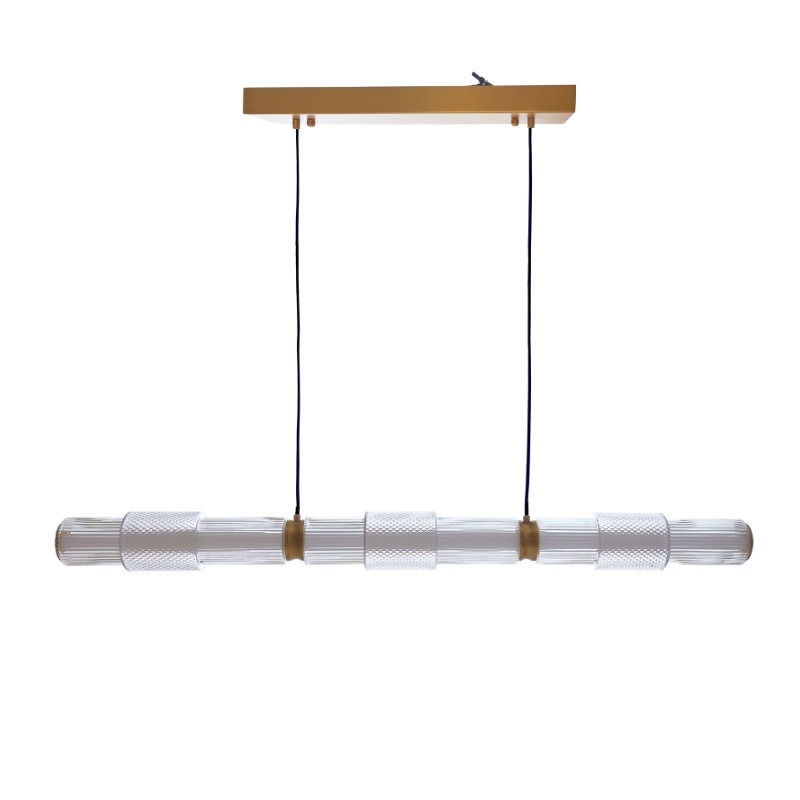 Suspension, Mojo, triple, horizontale, verre transparent, LED, 3000K ...