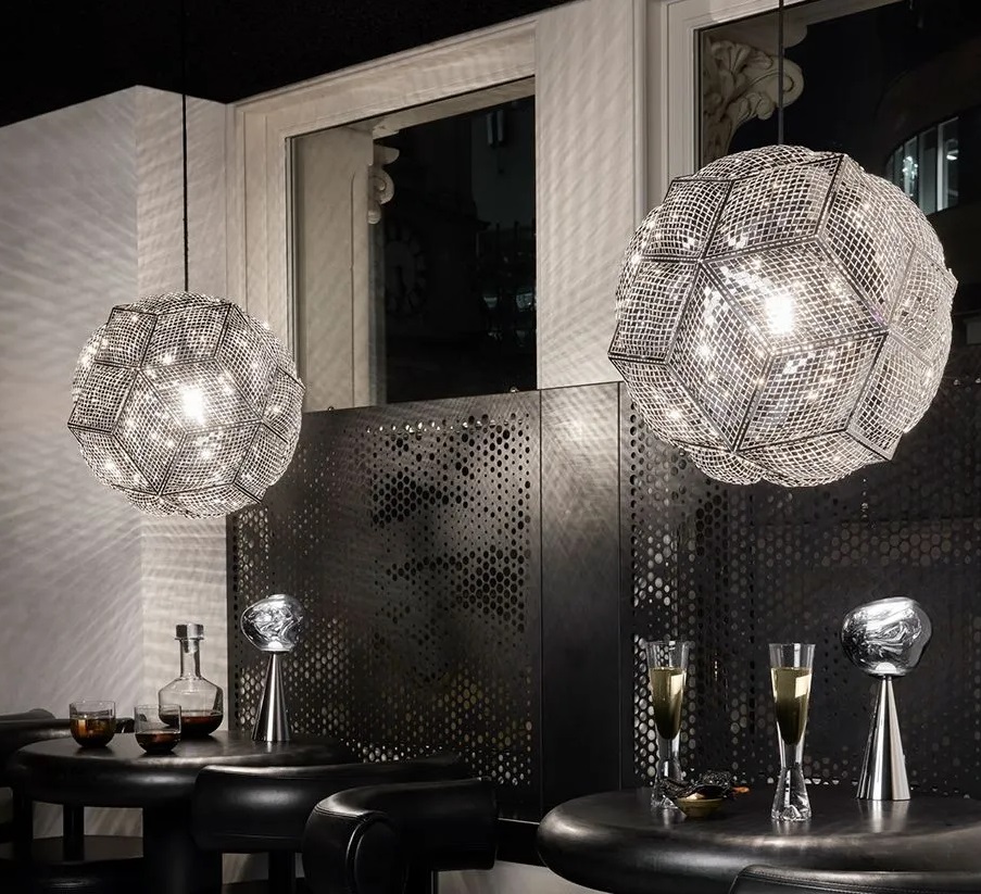 Pendant light, Puff, stainless steel, Ø45cm, H42cm - Tom Dixon - Nedgis ...