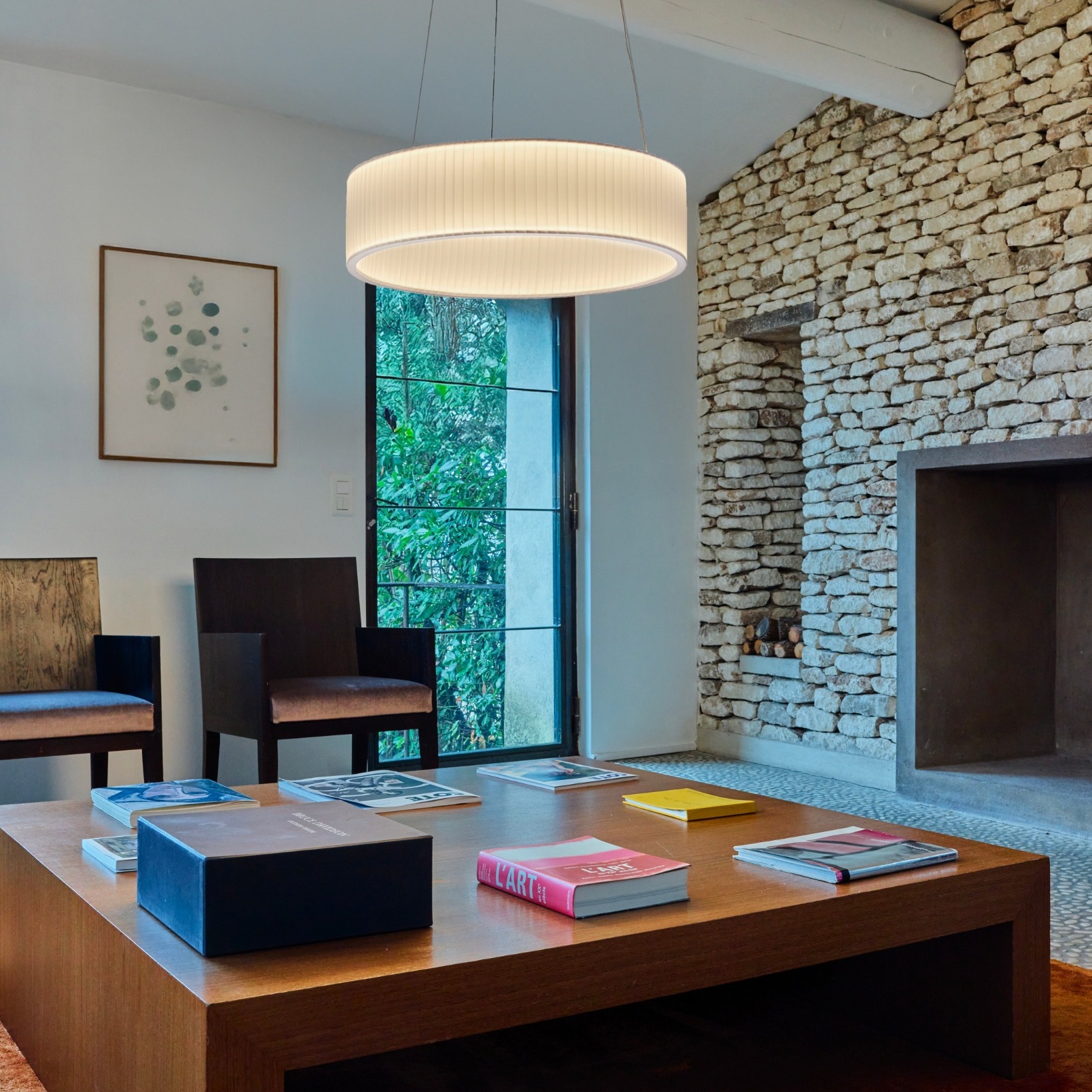 Suspension, Ronde 60, blanc, LED, dim, 2700K, 4800 lm, Ø60cm, H16cm ...