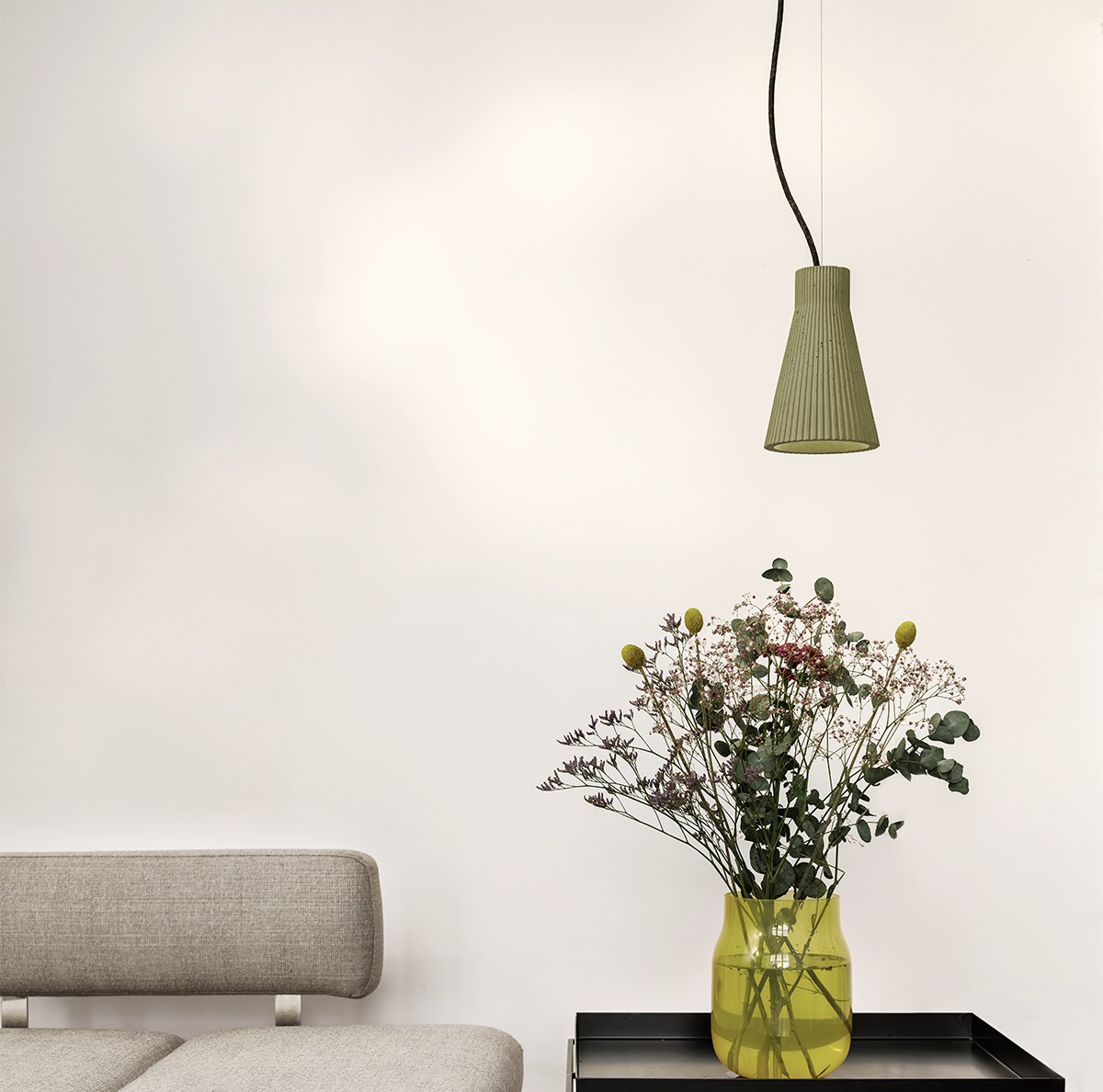 Pendant light, [S1], Sand, Ø14cm, H23cm - GANTLights - Nedgis Lighting
