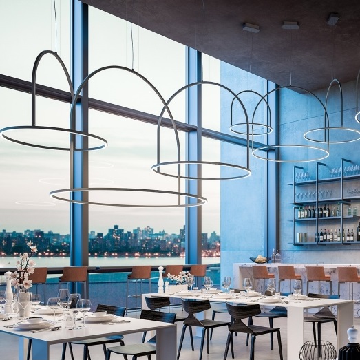 Pendant light, SP ULI 090, anthracite, LED, Ø90cm, H82,6cm - Axolight ...