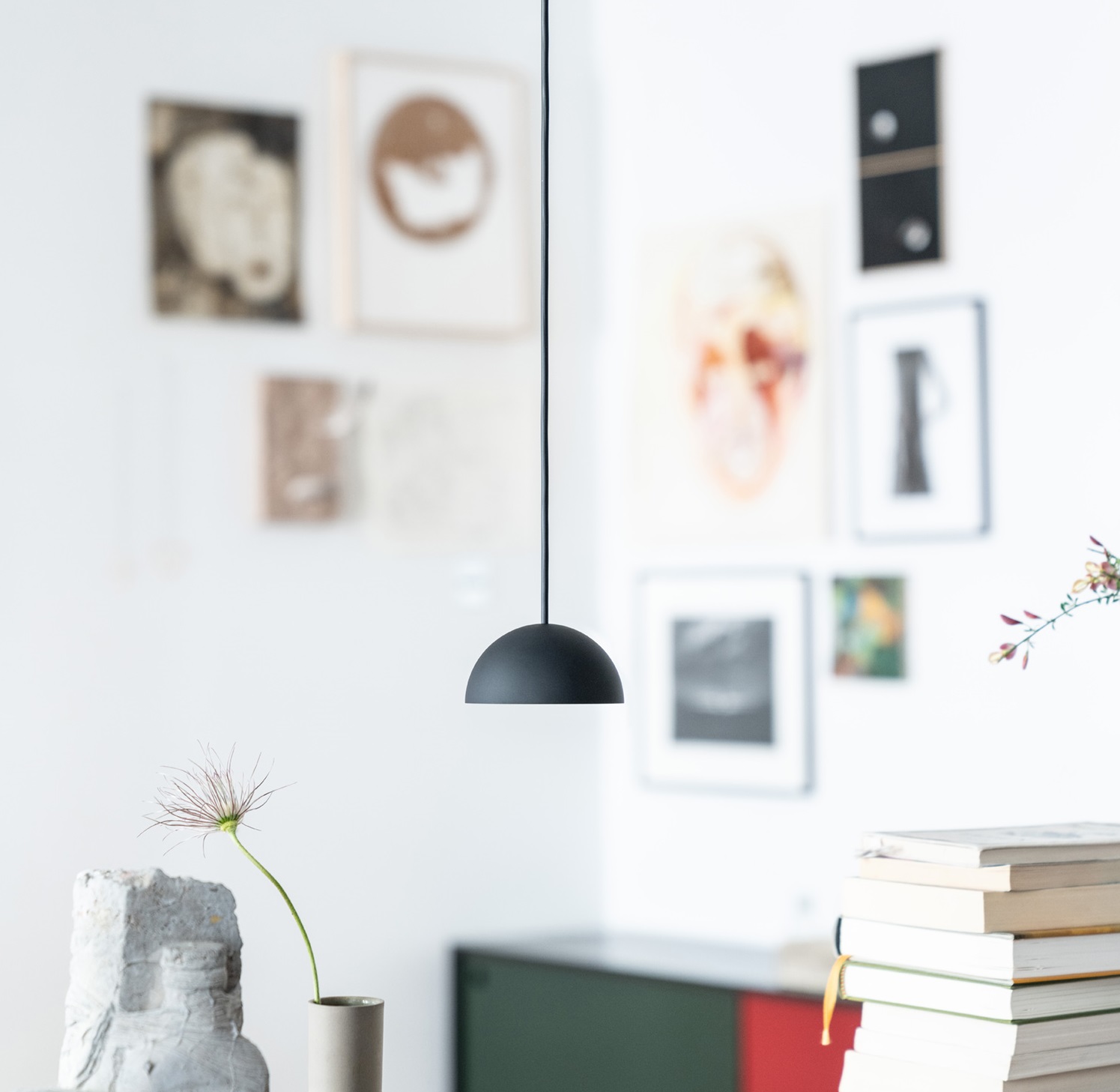 Pendant light, Tau, black, LED, dim dali/push dim, 1800-3000K, 523 lm ...