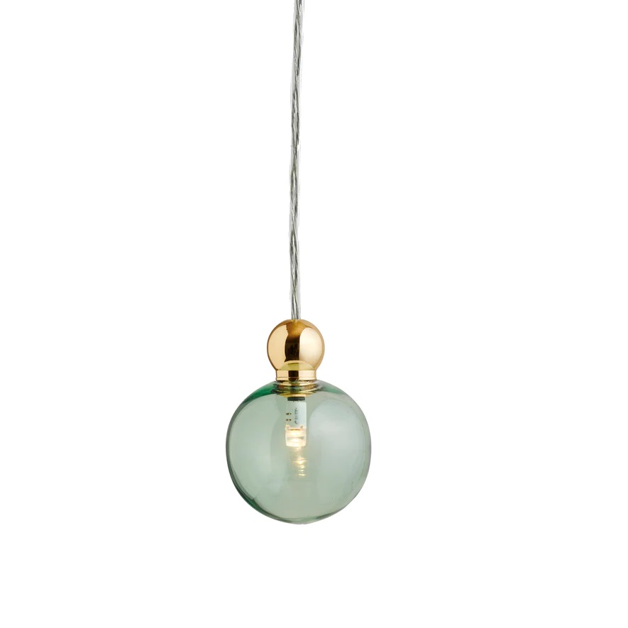 Hanging lamp, Uva M, for multiple composition, forest green and shiny ...
