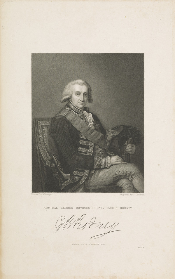 George Bridges Rodney, 1st Baron Rodney, 1718 - 1792. Admiral by J ...