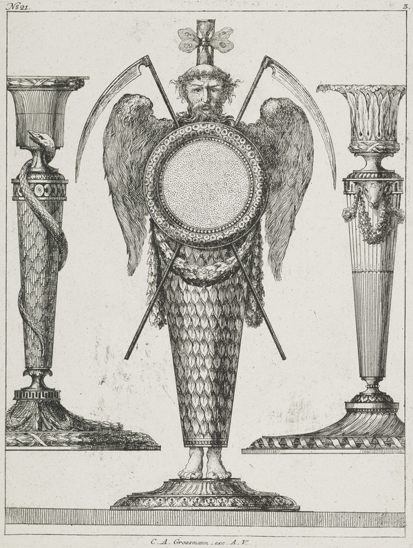 Neuste Qurtler Arbeit: Designs for a Clock Case and Two Candlesticks by ...