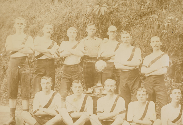 Highland Light Infantry Football Team with the Durand Cup in Simla ...