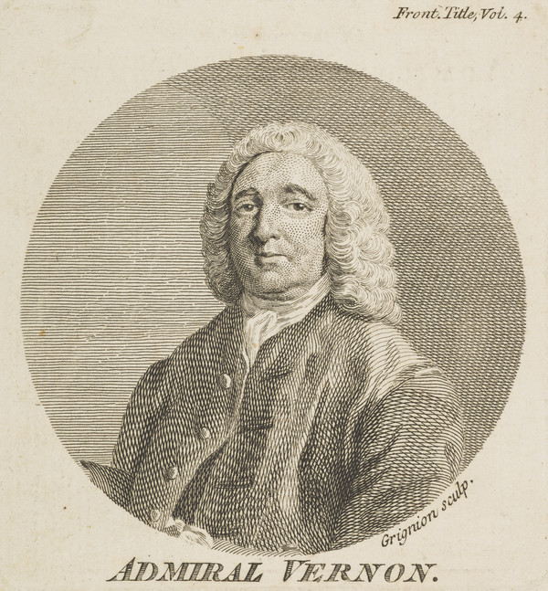 Edward Vernon, 1684 - 1757. Admiral; hero of Porto Bello by Charles ...