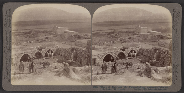 Village of Nain and Mt. Tabor - looking northeast - Palestine (St Luke ...