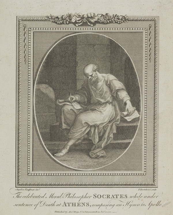 The Celebrated Moral Philosopher Socrates while under Sentence of Death ...