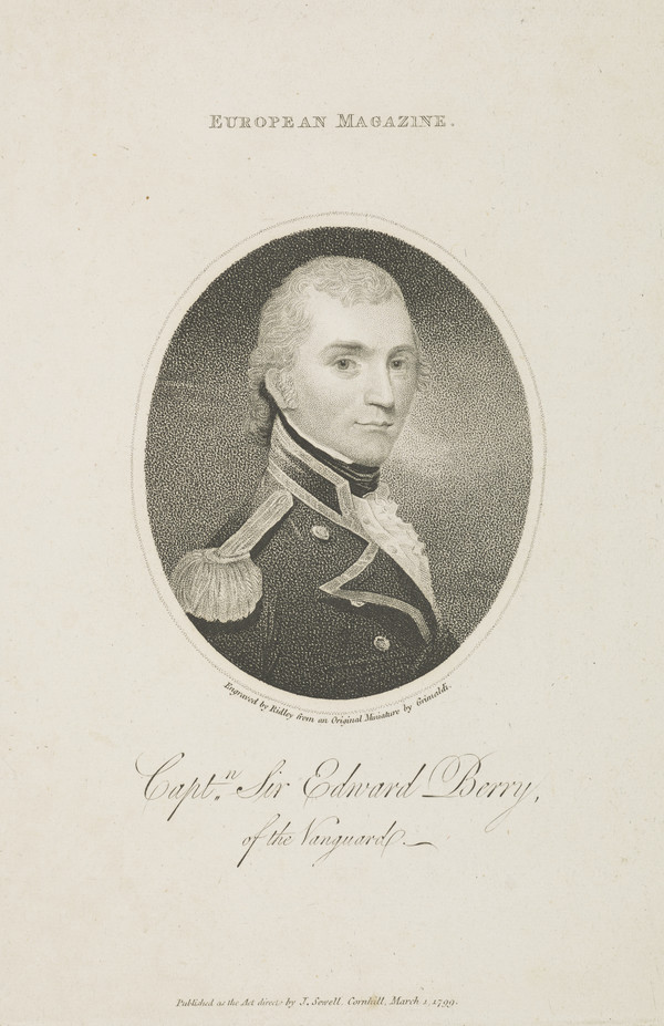 Sir Edward Berry, 1768 - 1831. Friend of Nelson by W. Ridley | National ...