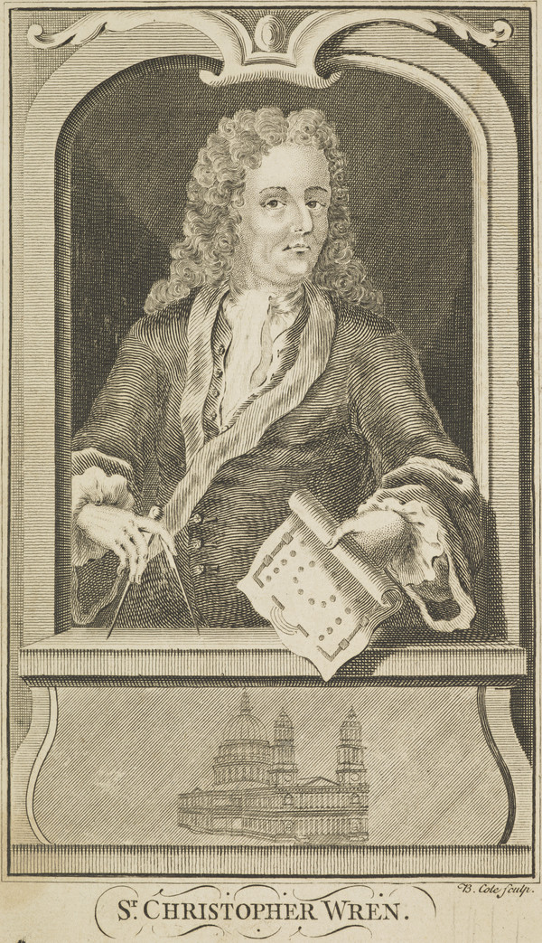 Sir Christopher Wren, 1632 - 1723. Architect by B. Cole | National ...