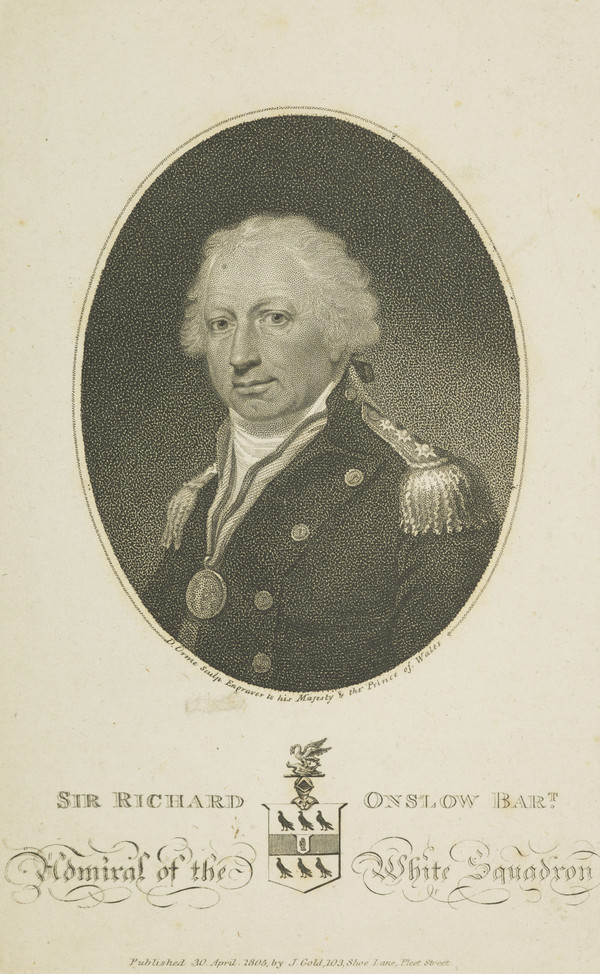 Sir Richard Onslow, 1741 - 1817. Admiral by Daniel Orme | National ...