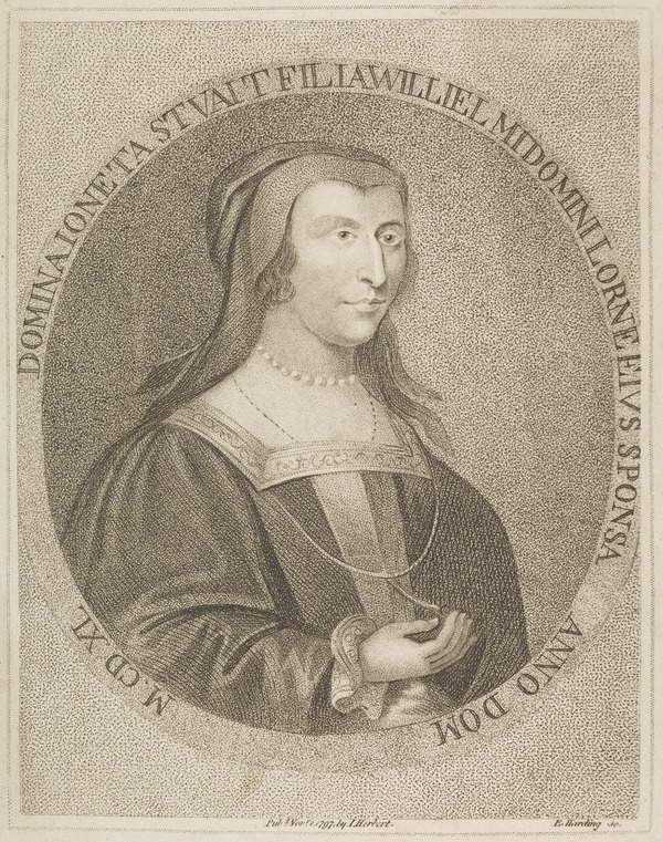 Lady Mariota (or Jonetta) Stuart. Wife of Sir Duncan Campbell of Lochaw ...