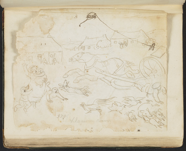 Man crashes his kite and frightens animals and other figures by James ...