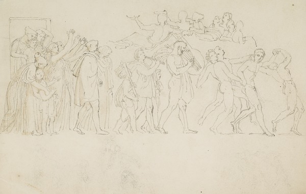 Design for the Shield of Achilles: Study for the Marriage Procession by ...