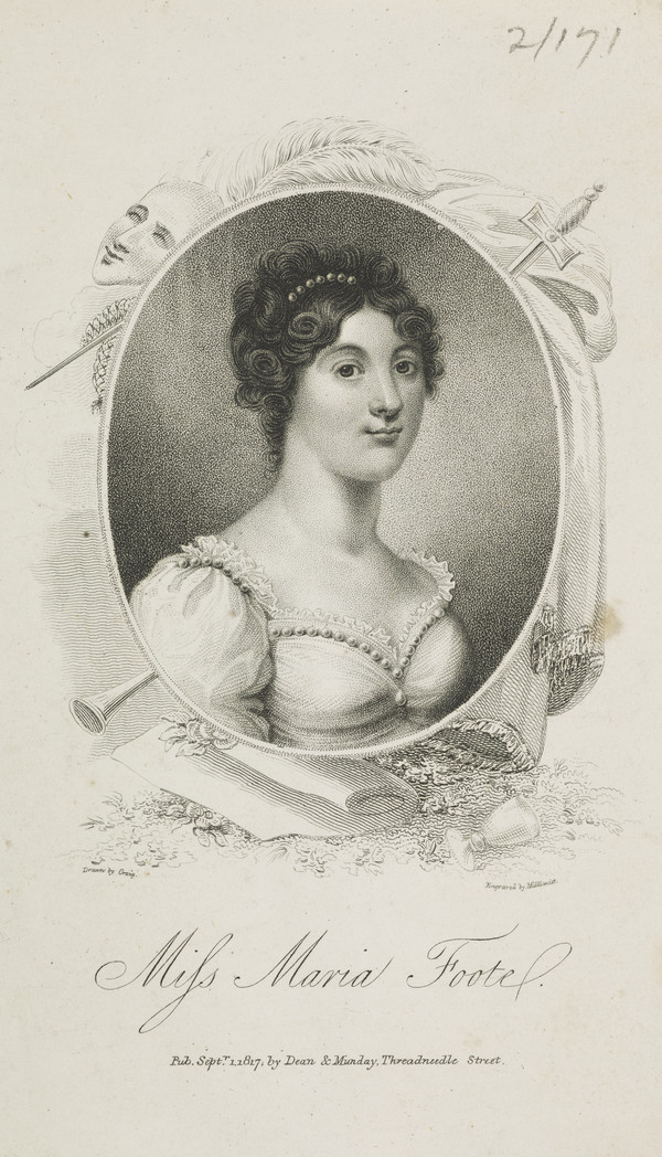 Maria Foote, c 1797 - 1867. Actress by Charles Middlemist | National ...
