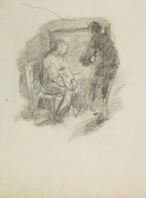 Cottage interior with two figures by Andrew Geddes | National Galleries ...