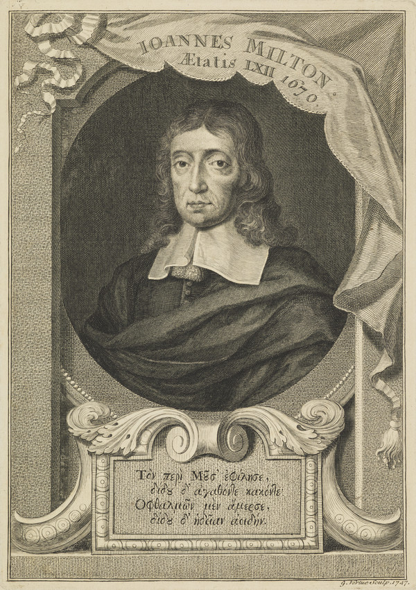 John Milton, 1608 - 1674. Poet and scholar by George Vertue | National ...