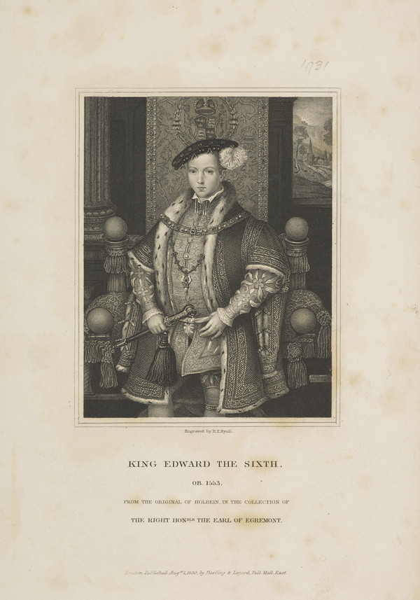 Edward VI, 1537 - 1553. King of England by Henry Thomas Ryall ...