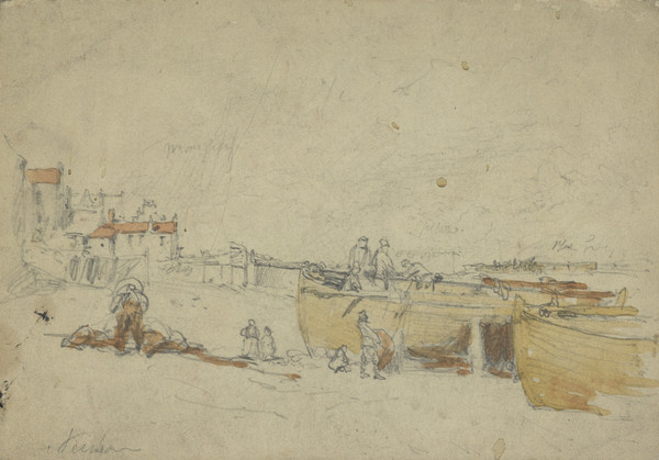 Boats and Figures on a Beach by Samuel Bough | National Galleries of ...