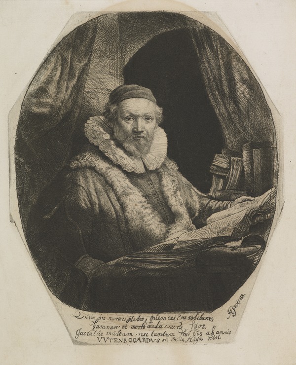 Jan Vytenbogaert, Preacher of the Remonstrants (copy of Bartsch no. 279 ...