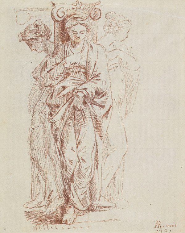 Three Standing Classical Female Figures by Alexander Runciman ...