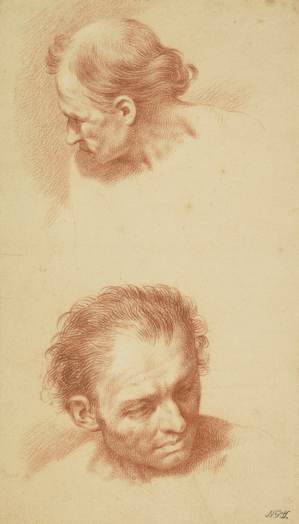Academic Drawing of Two Men's Heads by Allan Ramsay | National ...