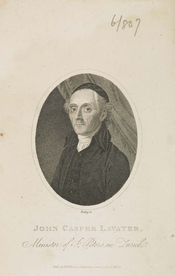 John Casper Lavater, 1741 - 1801. Swiss minister and poet by Ridley ...