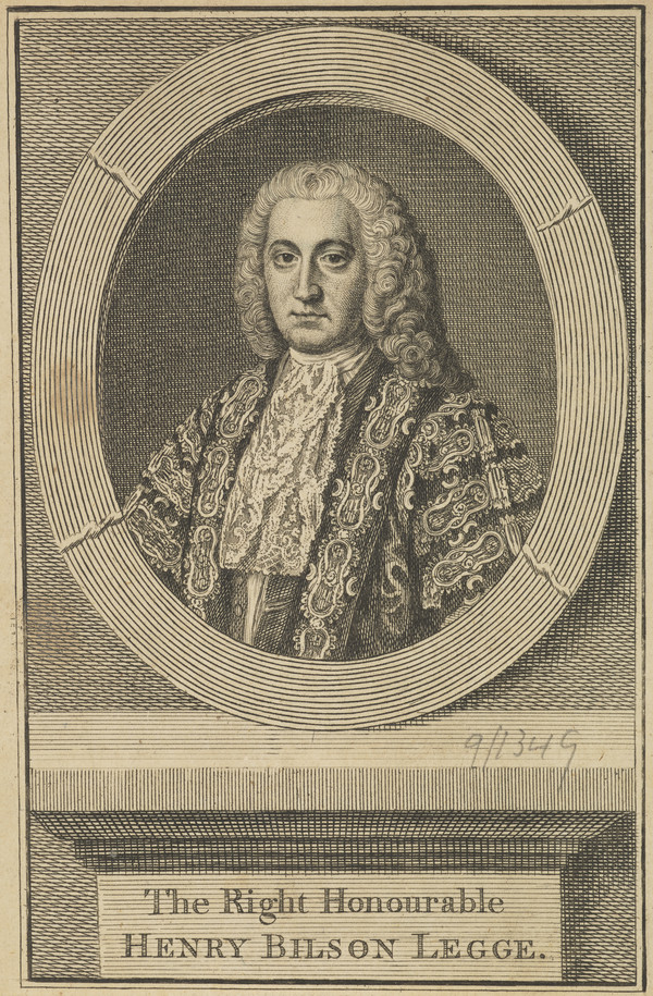 The Right Honourable Henry Bilson Legge, 1708 - 1764. Chancellor of the ...